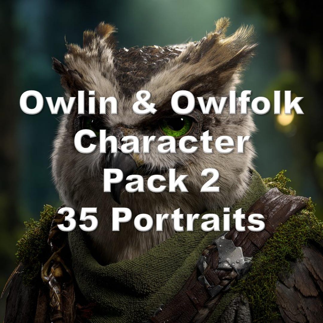 D&D Fantasy Owlin and Owlfolk Character Portrait Image Pack 2 - Etsy