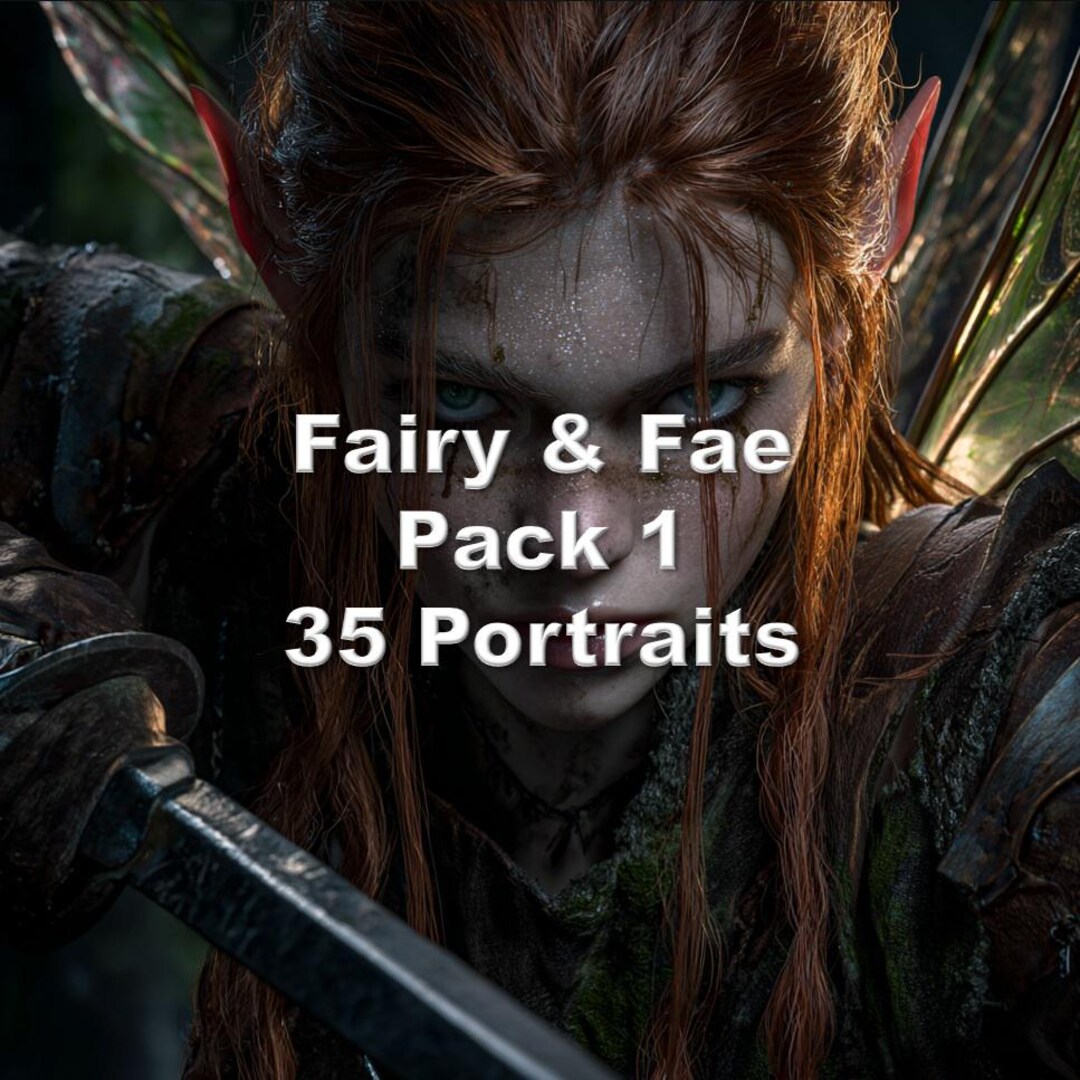 D&D Fantasy Fairy and Fae Character Portrait Image Pack 1 - Etsy