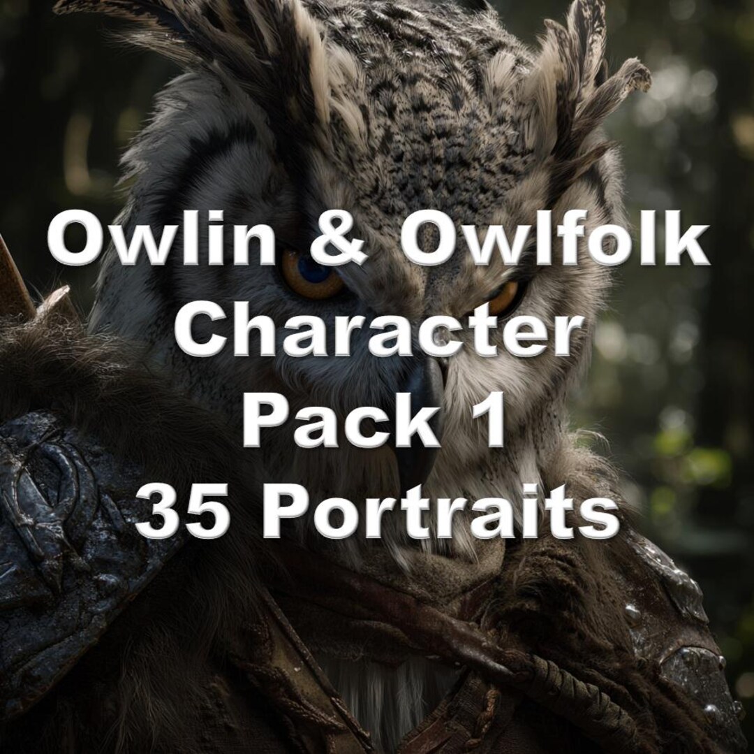 D&D Fantasy Owlin and Owlfolk Character Portrait Image Pack 1 - Etsy