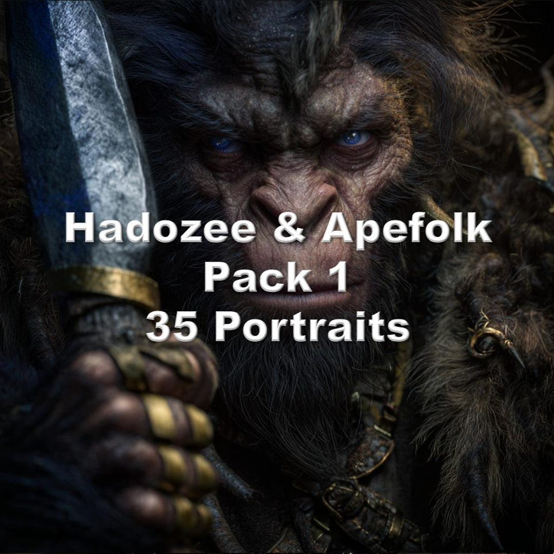 D&D Fantasy Hadozee and Apefolk Character Portrait Image Pack 1 - Etsy