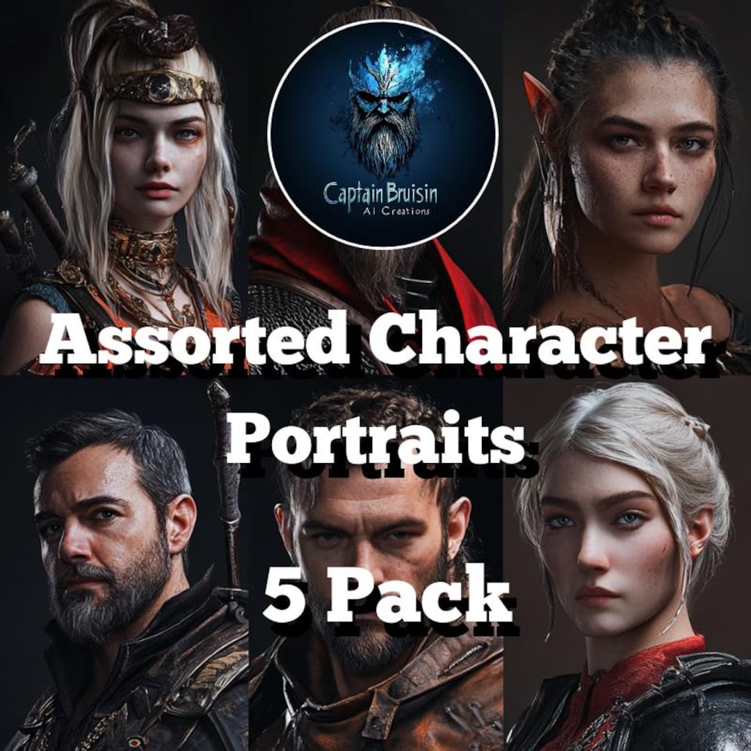 Assorted Fantasy Character Portraits, Dungeons and Dragons, D&D, Role ...