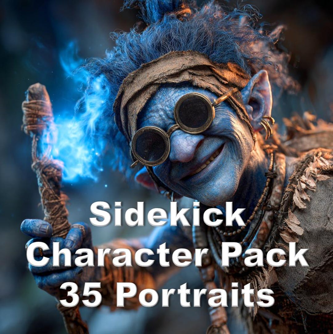 D&D Fantasy Sidekick Character Portrait Image Pack 1 - Etsy