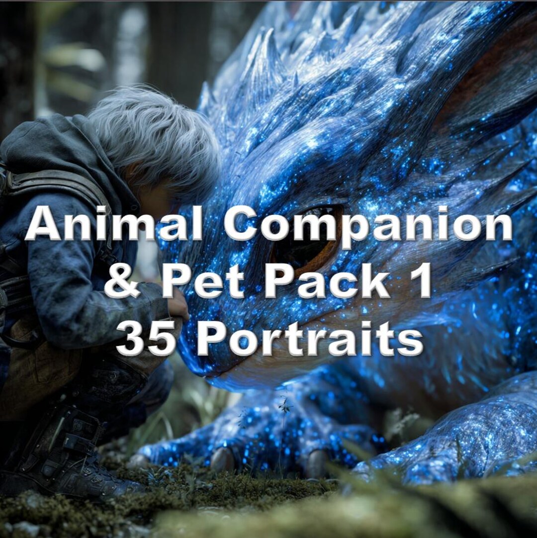 D&D Fantasy Animal Companion and Pet Portrait Image Pack 1 - Etsy
