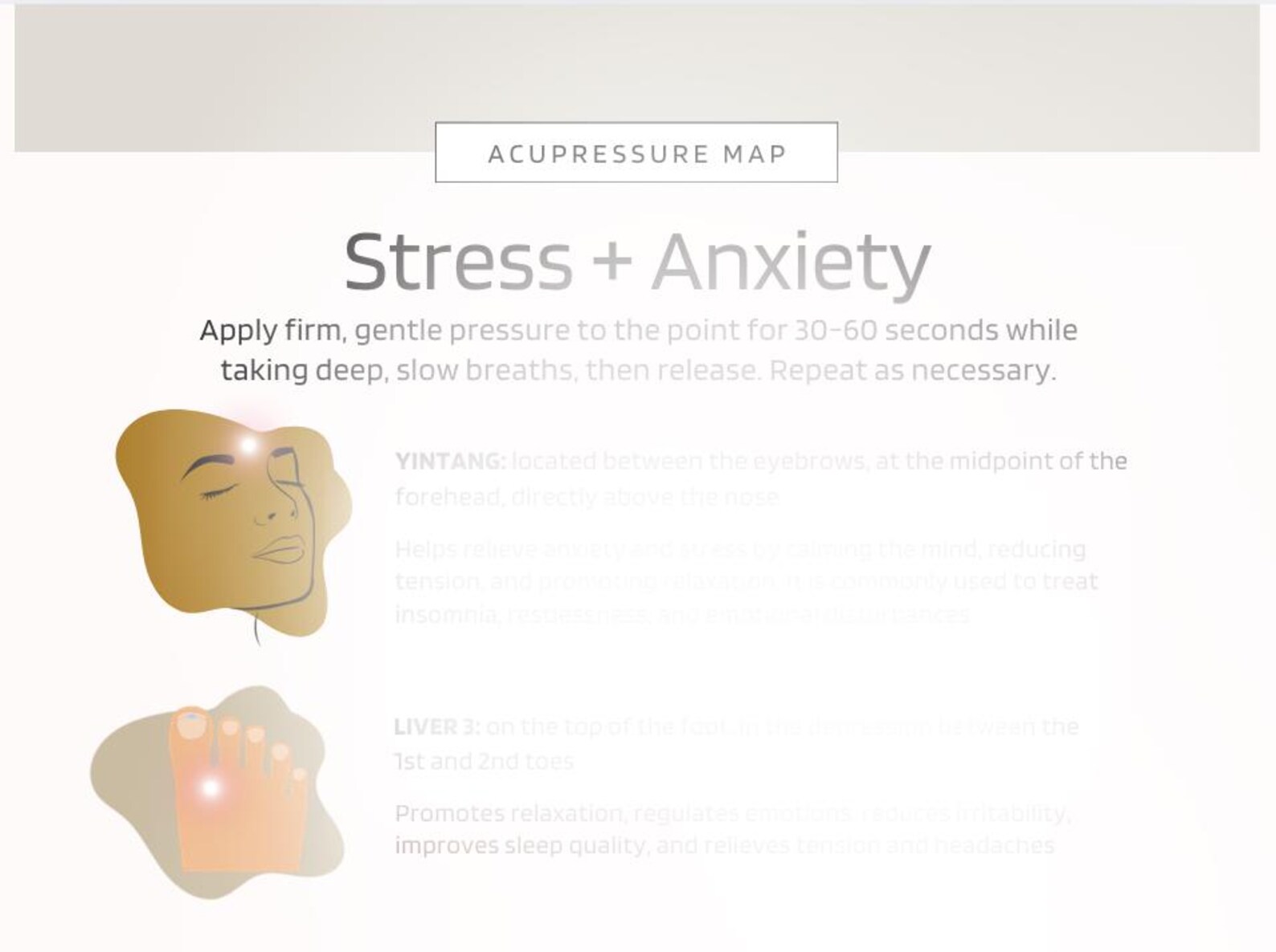 Acupressure Map for Stress and Anxiety Relief DIY Self-care Guide With ...