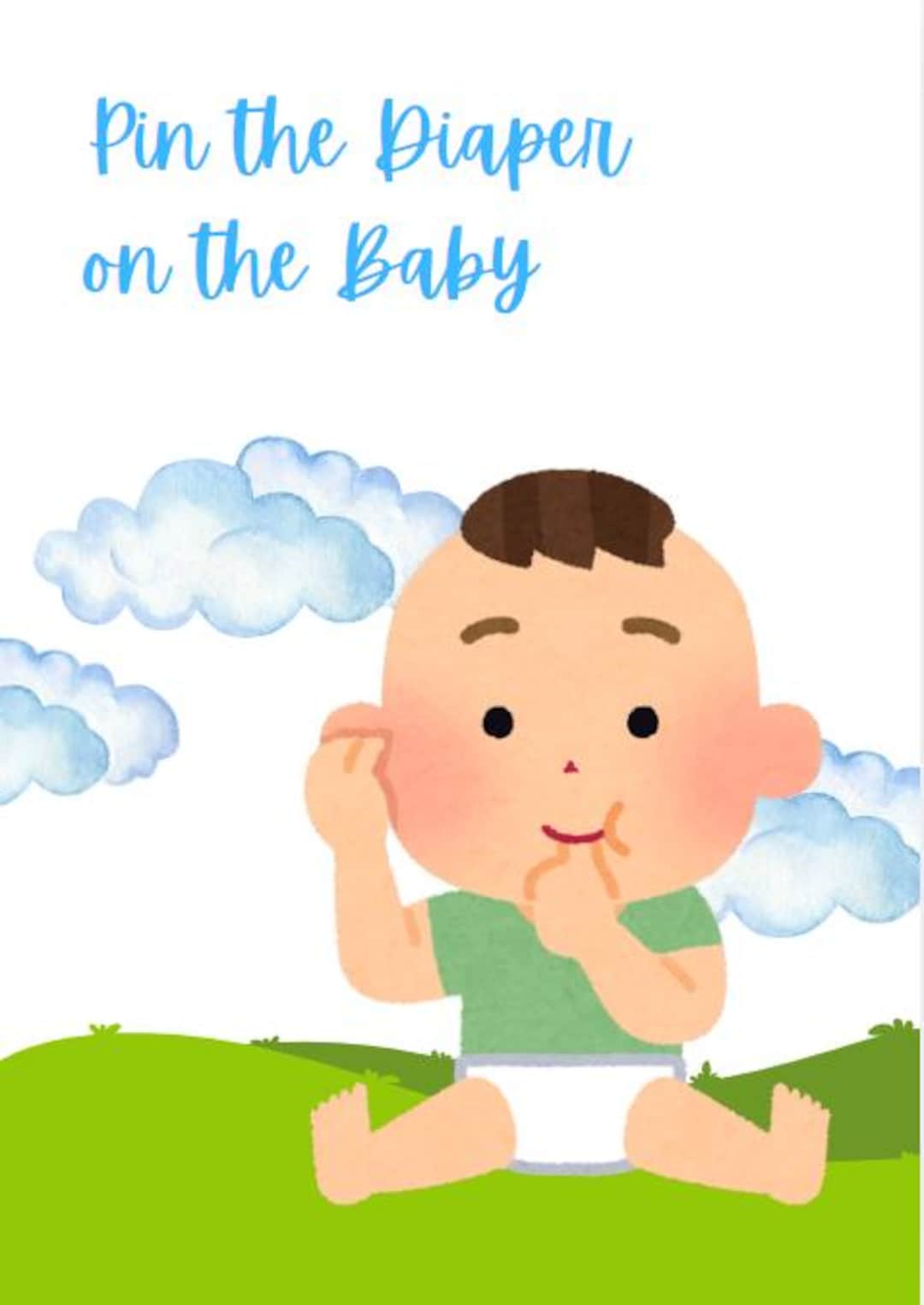 Pin the Diaper on Baby Boy - Etsy