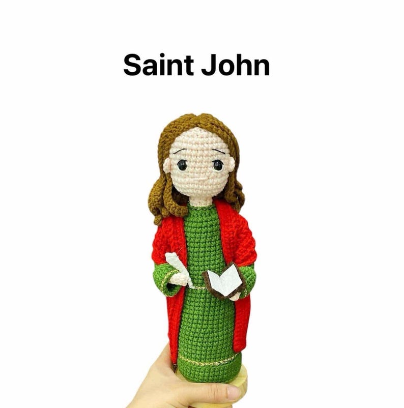 Crochet Bible Characters, Crochet Saints, Crochet Saint Joseph, Crochet ...