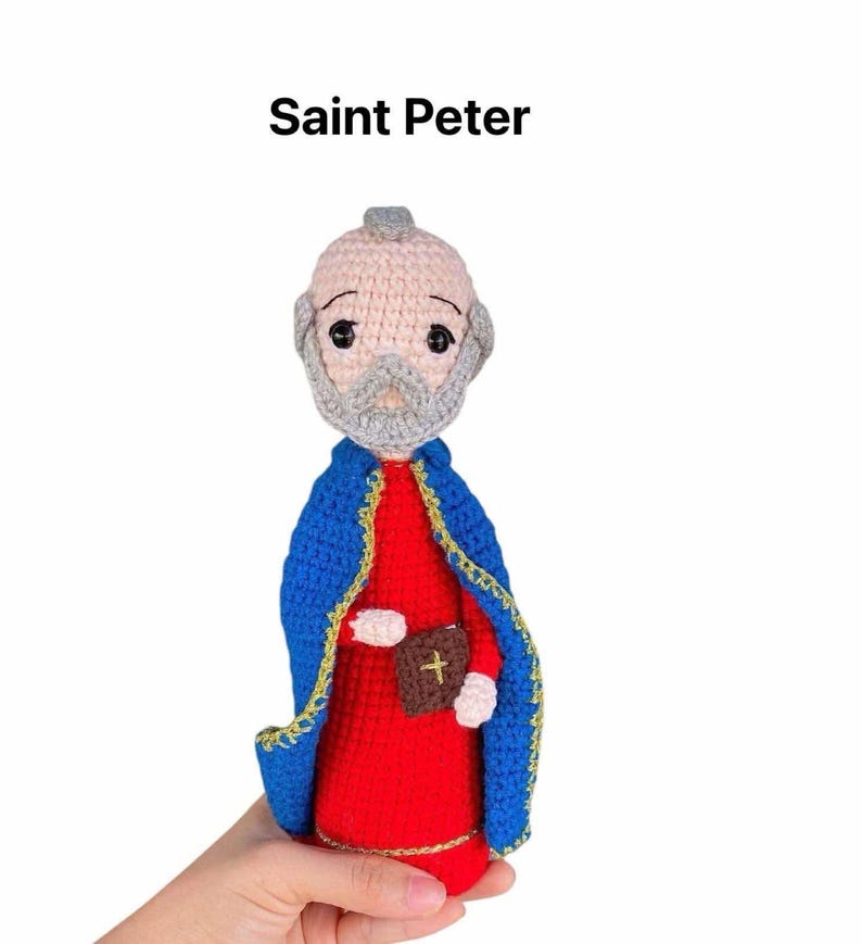 Crochet Bible Characters, Crochet Saints, Crochet Saint Joseph, Crochet ...