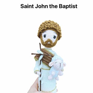 Crochet Bible Characters, Crochet Saints, Crochet Saint Joseph, Crochet ...