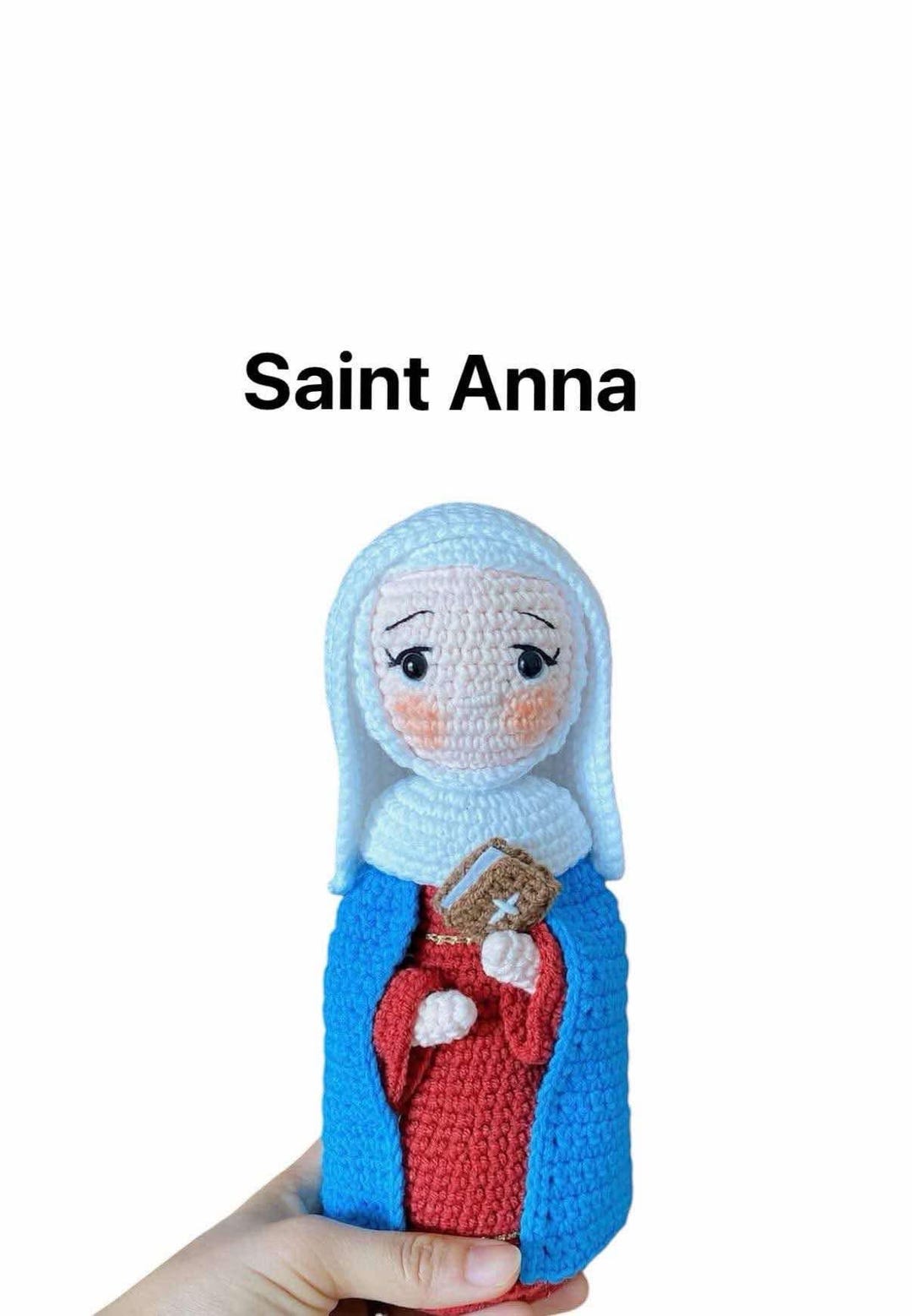 Crochet Bible Characters, Crochet Saints, Crochet Saint Anna, Crochet Saint Teresa, Crochet ...