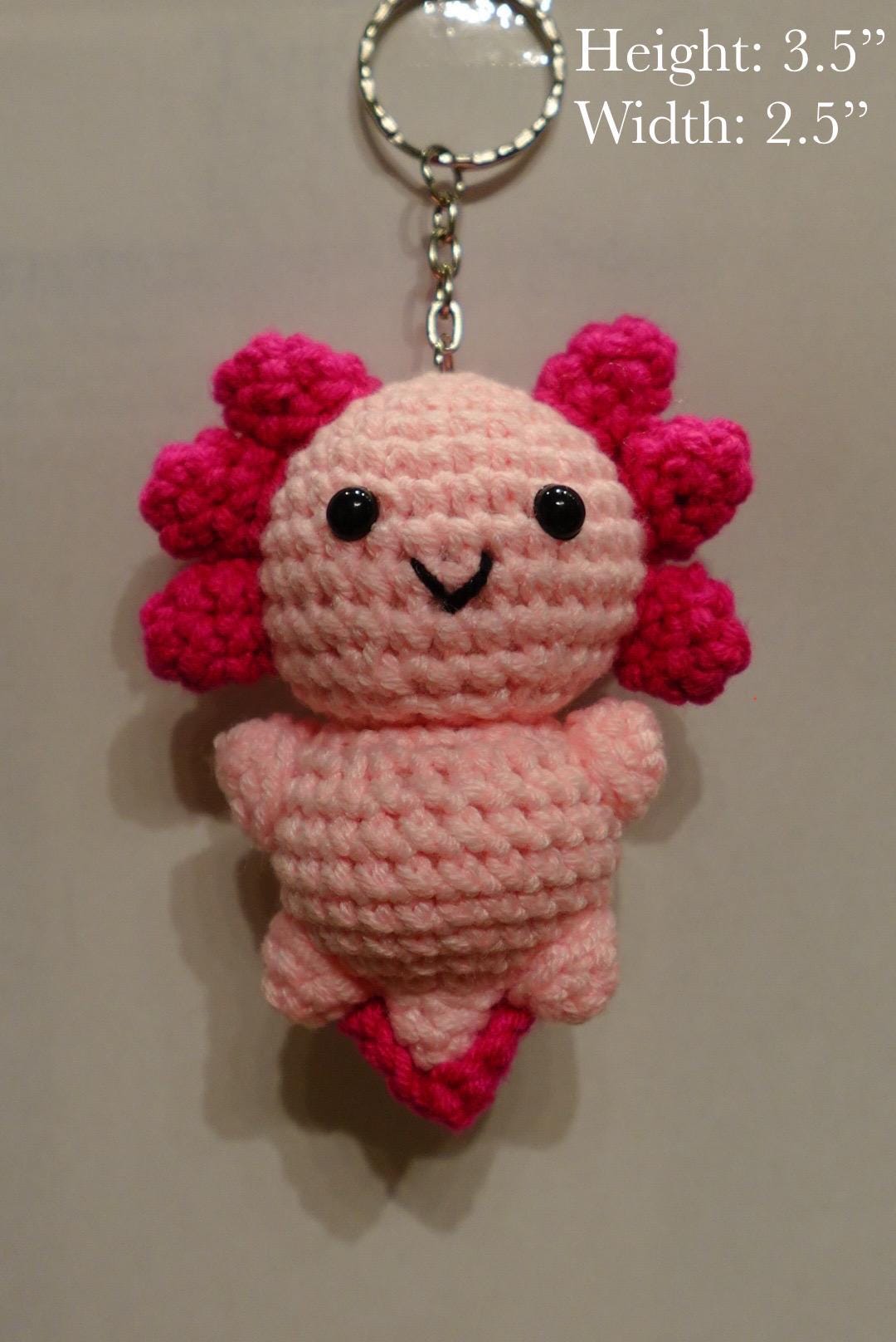 Crochet Axolotl, Axolotl Key Chain, Axolotl Amigurumi, Cute Axolotl ...