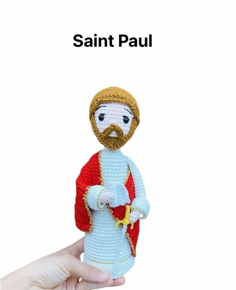 Crochet Bible Characters, Crochet Saints, Crochet Saint Joseph, Crochet ...