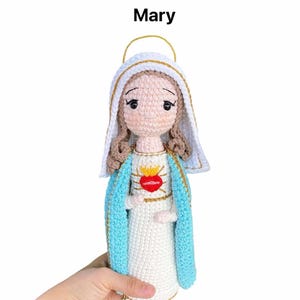 Crochet Bible Characters, Crochet Saints, Crochet Saint Mary, Crochet ...