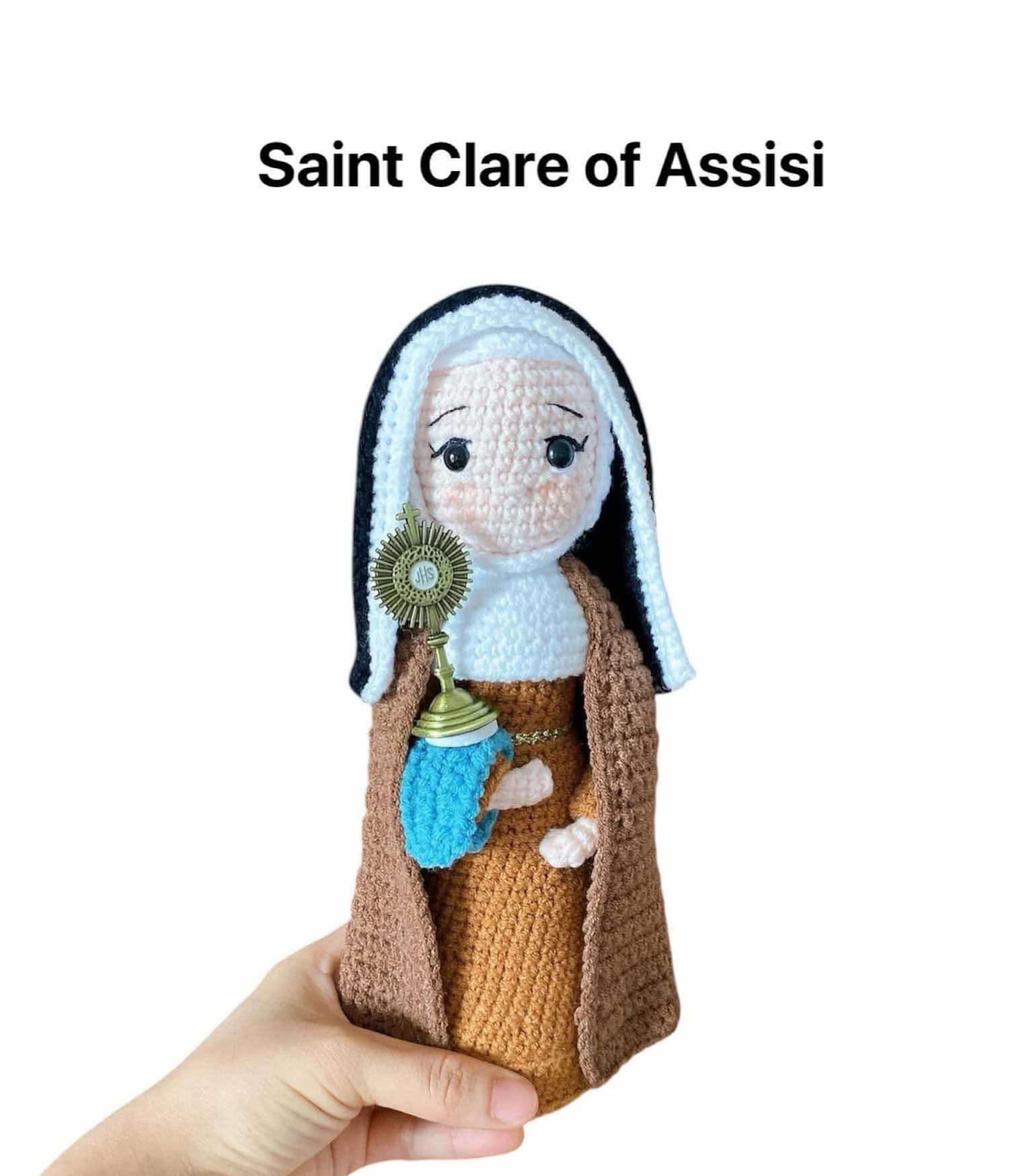Crochet Bible Characters, Crochet Saints, Crochet Saint Anna, Crochet ...