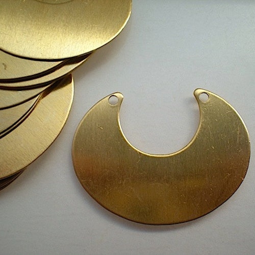 12 Large Flat Brass Oval Discs/stamping Blanks | Etsy