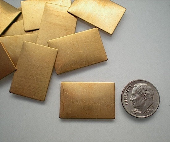 12 Medium Flat Brass Rectangular Stamping Blanks - Etsy