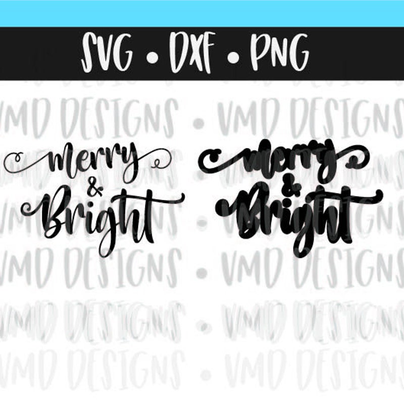 Merry and Bright Svg - Etsy