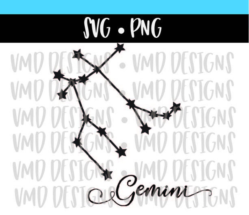 Gemini Star Constellation and Outline Zodiac Astronomy - Etsy