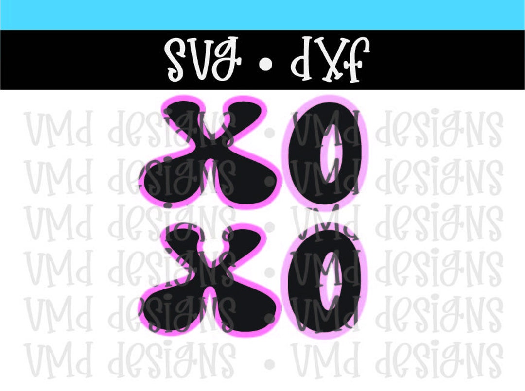 Hugs and Kisses XOXO SVG DXF - Etsy