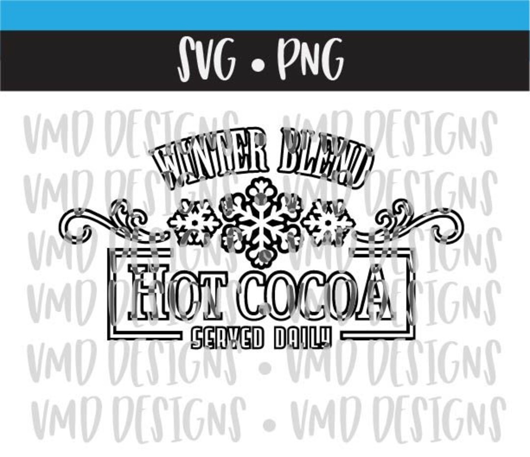 Winter Hot Chocolate Design SVG PNG - Etsy