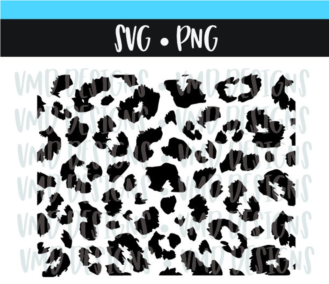 Fuzzy Leopard Print and Outline SVG PNG - Etsy