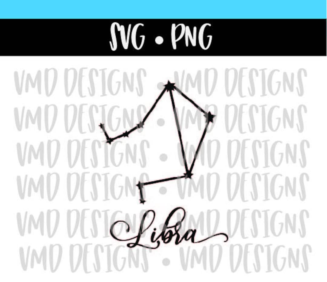 Libra Star Constellation and Outline Zodiac Astronomy Astrology - Etsy