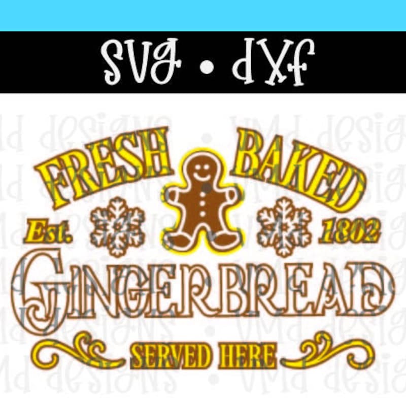 Gingerbread Svg - Etsy