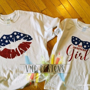 All American Girl, Fourth of July, Red, White, and Blue SVG, PDF, JPG ...