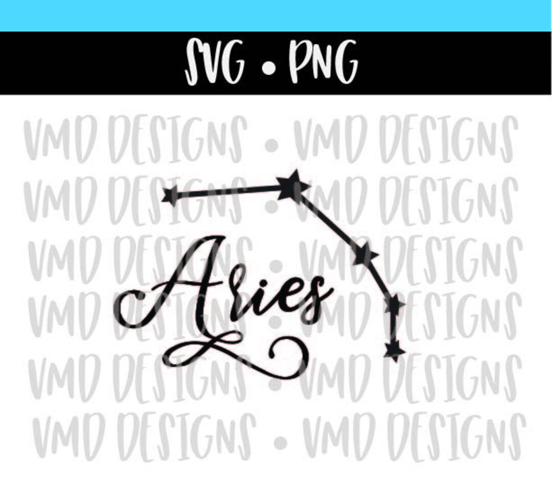 Aries Constellation and Outline Zodiac Astronomy SVG PNG - Etsy