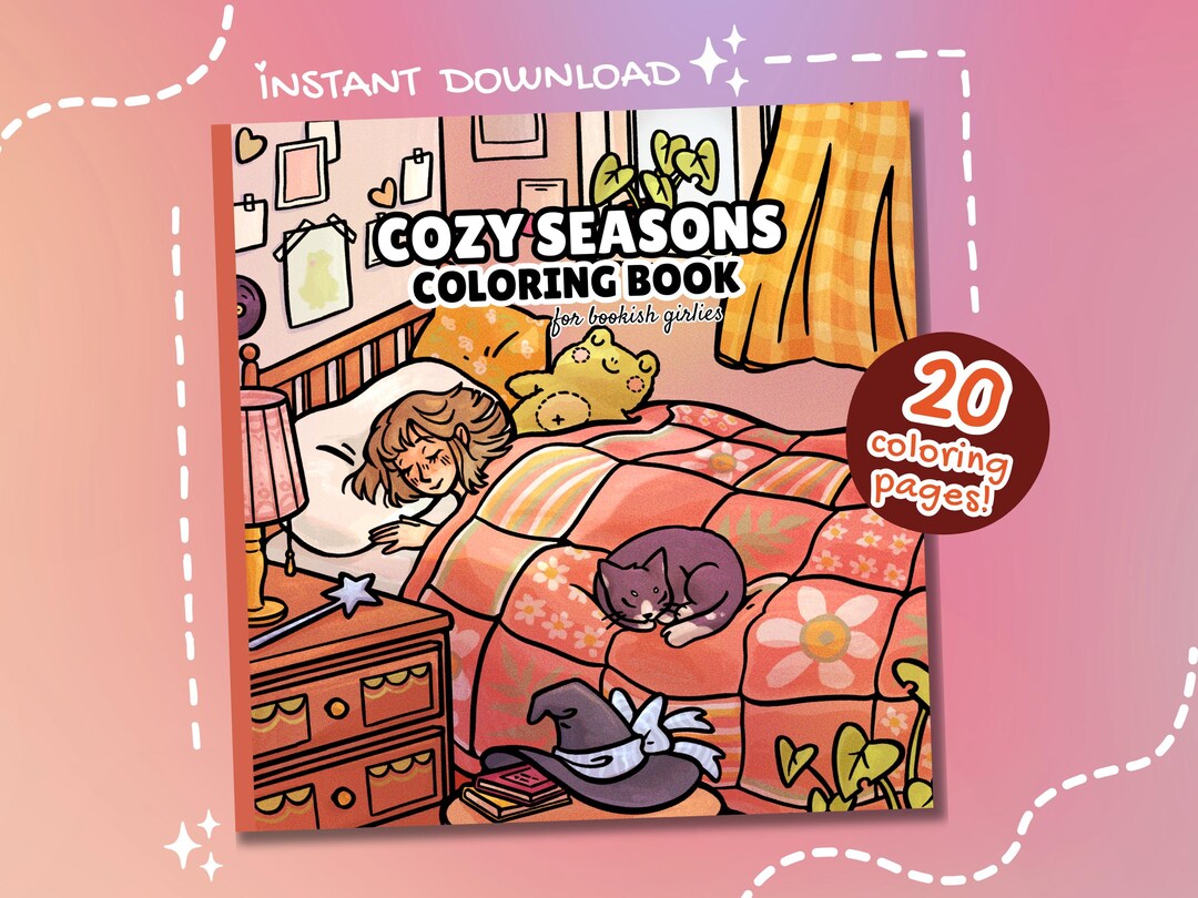 Cozy Seasons Coloring Book | Halloween & Christmas Illustrations ...