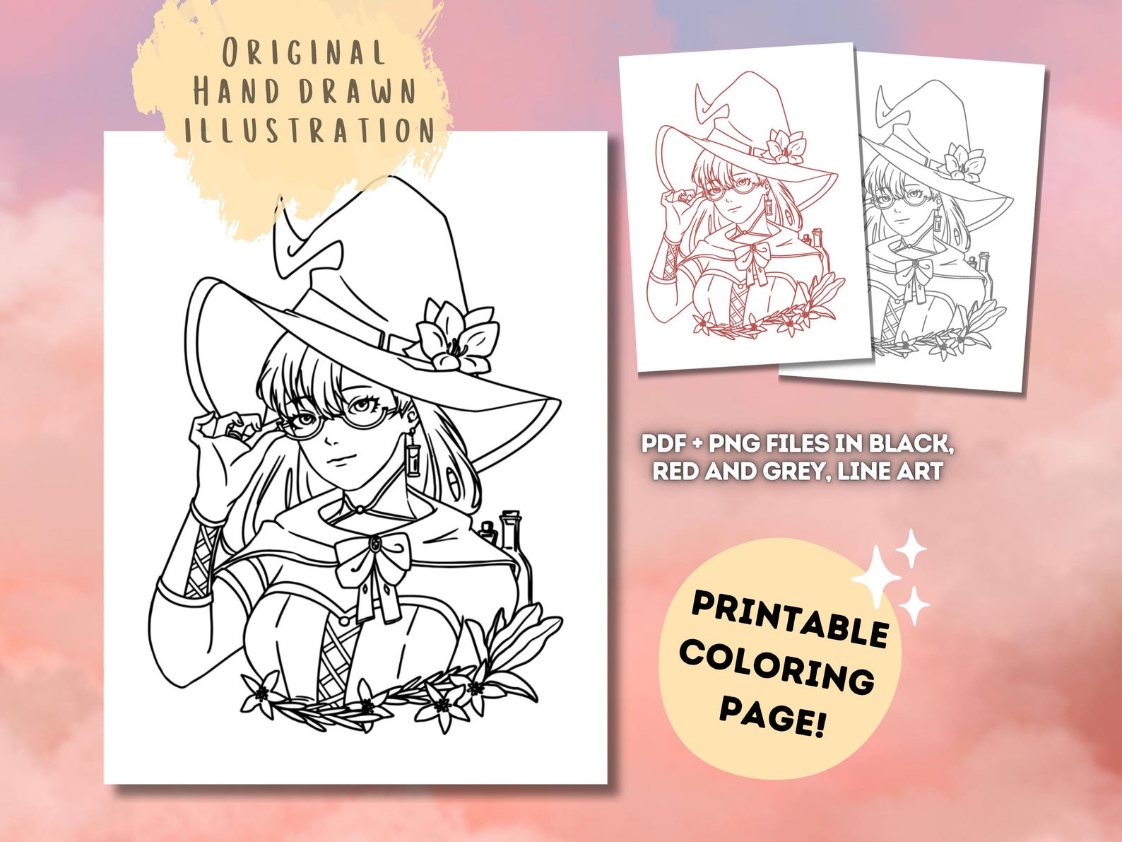 Alchemy Witch Coloring Page | iPad Coloring | Powerful Witch Coloring ...