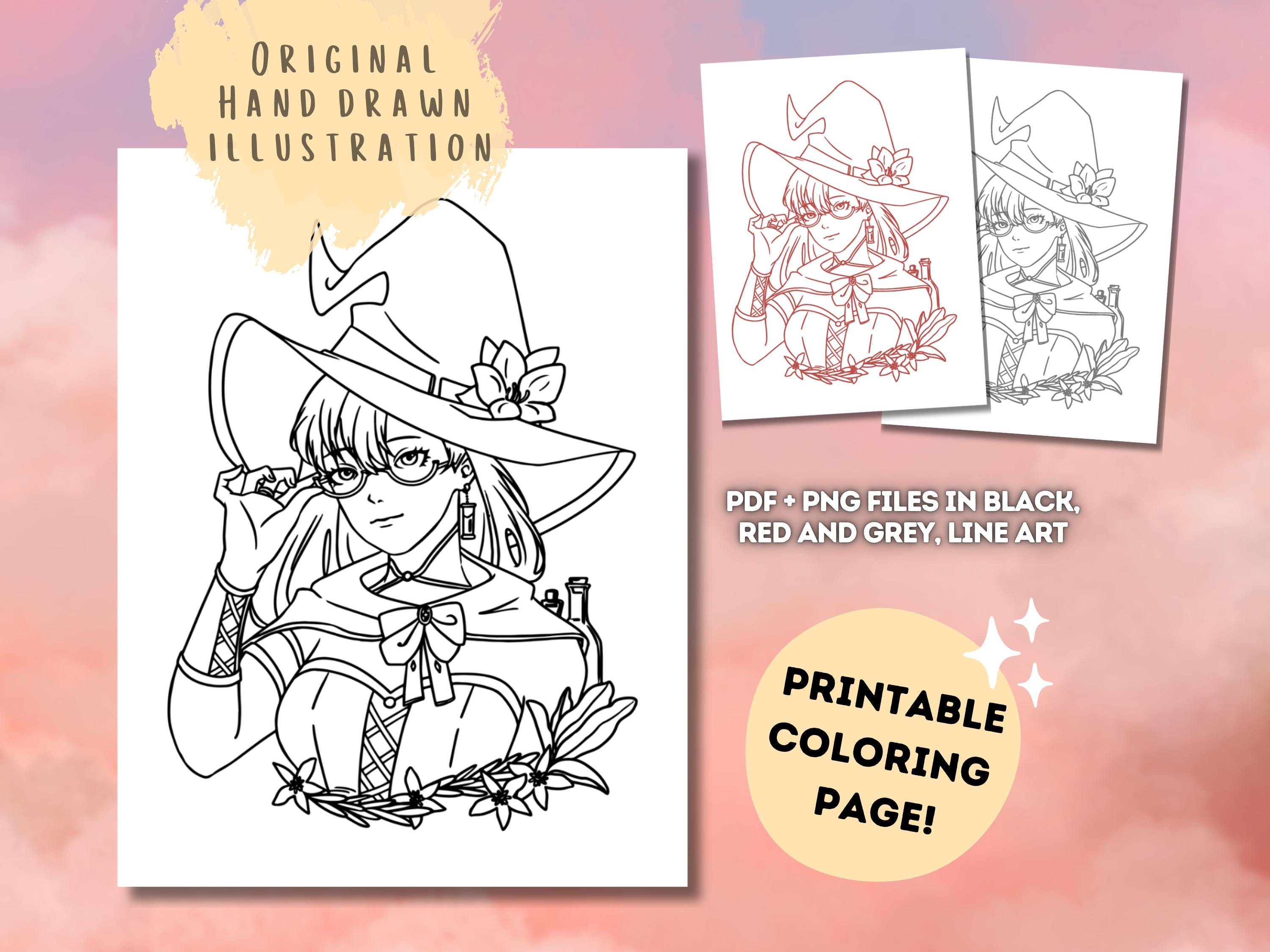 Alchemy Witch Coloring Page | iPad Coloring | Powerful Witch Coloring ...