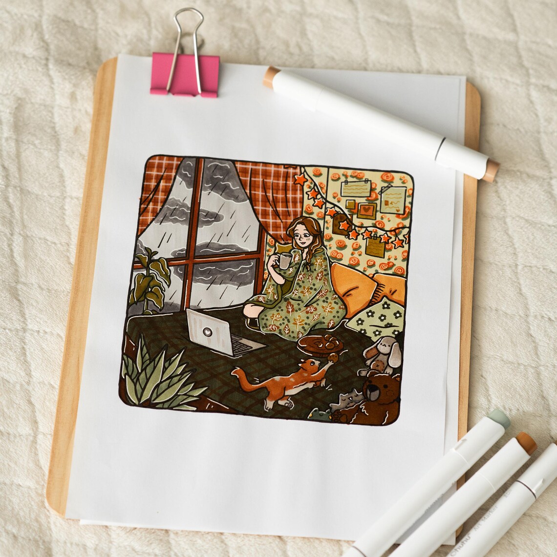 Cozy at Home Coloring Pages Set | Cosy Girls Colouring, Coloring Book ...