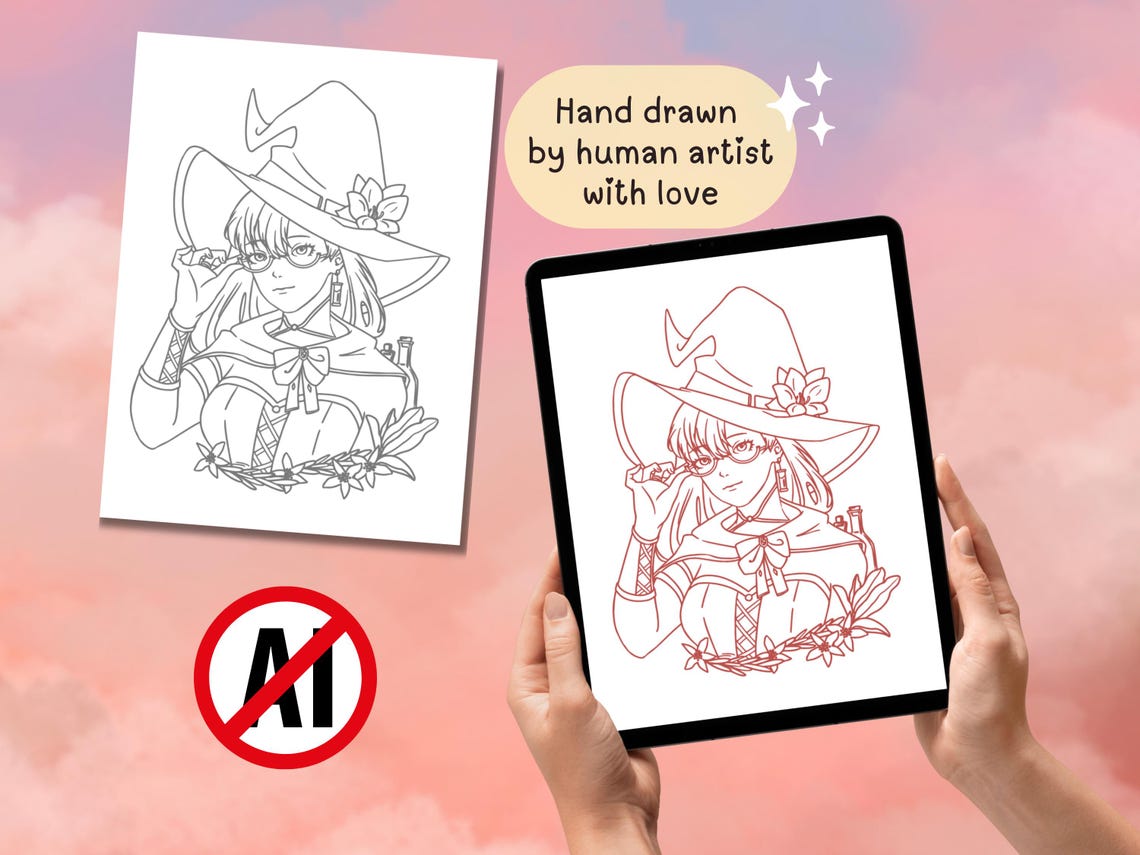 Alchemy Witch Coloring Page | iPad Coloring | Powerful Witch Coloring ...