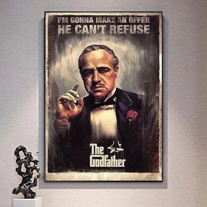 Retro Movie the Godfather Canvas Painting A Stylish and Eye-catching ...