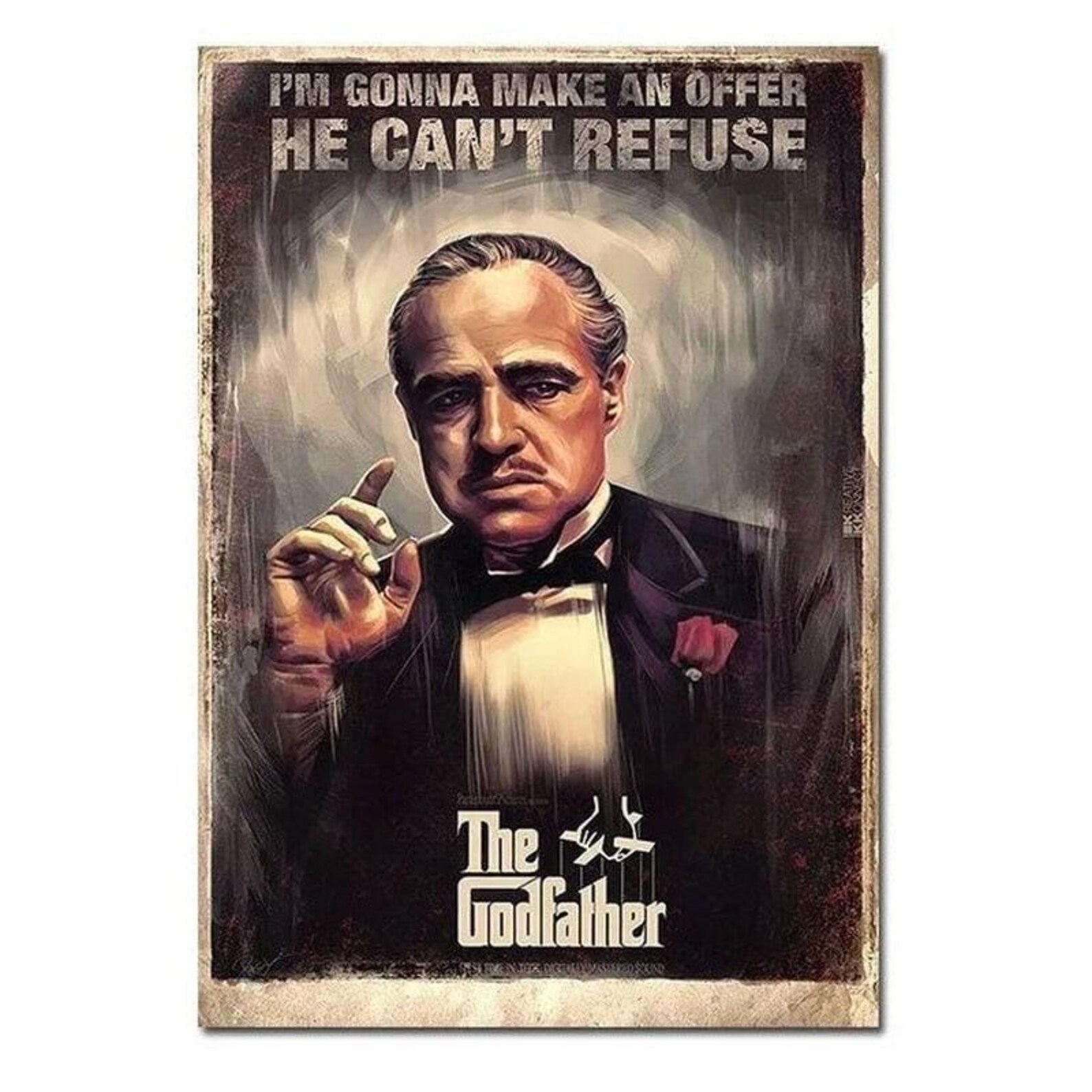 Retro Movie the Godfather Canvas Painting A Stylish and Eye-catching ...