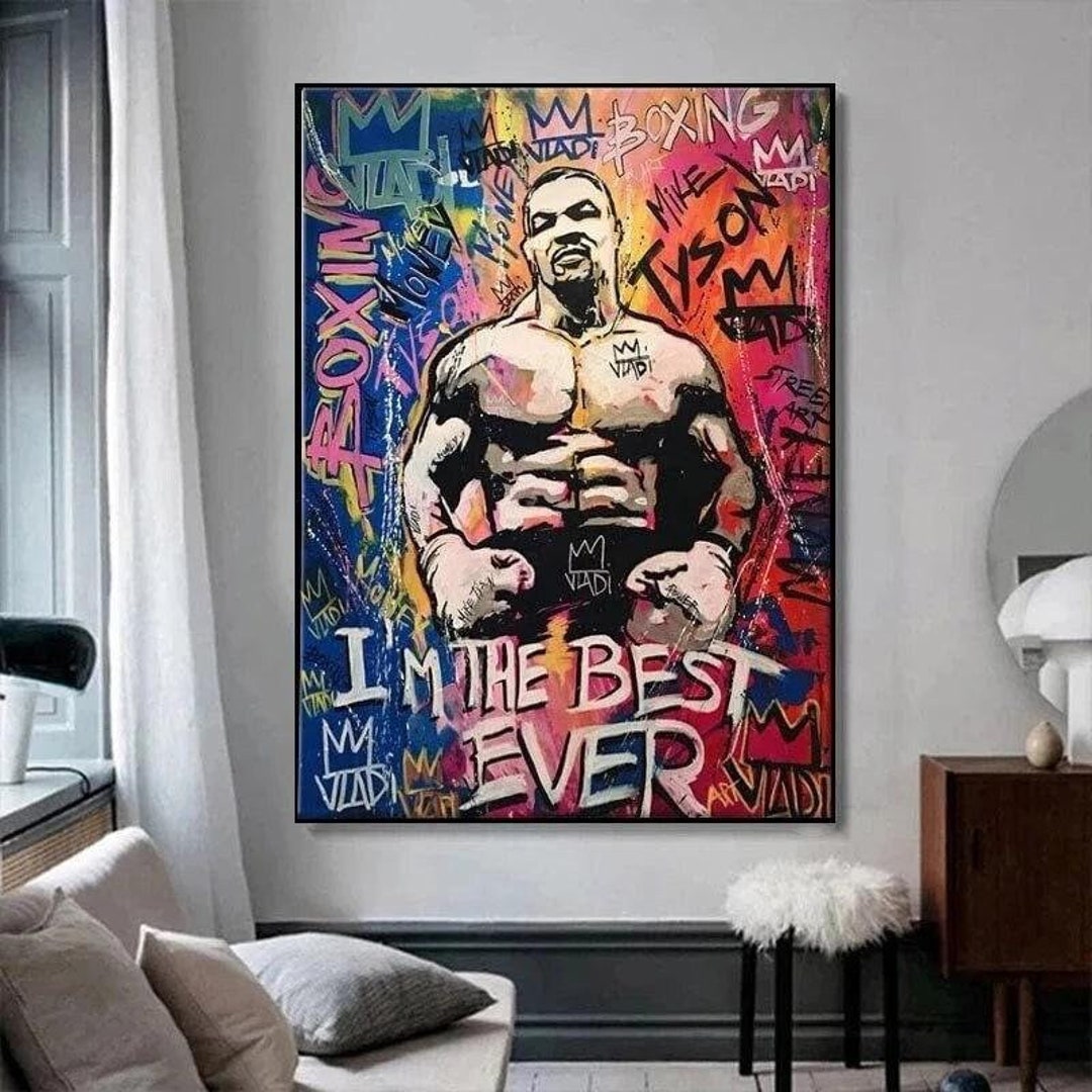 The Baddest Man on the Planet Mike Tyson Boxing Graffiti Canvas Print ...