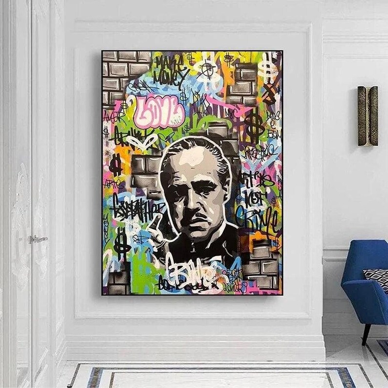 The Godfather 'smoke Graffiti' Pop Art Canvas Print A Unique and ...
