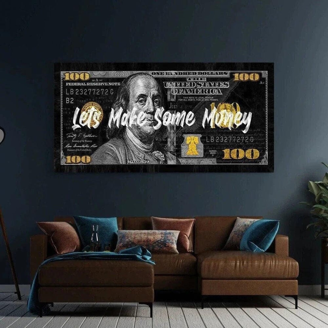 Money-making Mindset: 'let's Make Some Money' Inspirational Canvas Art ...
