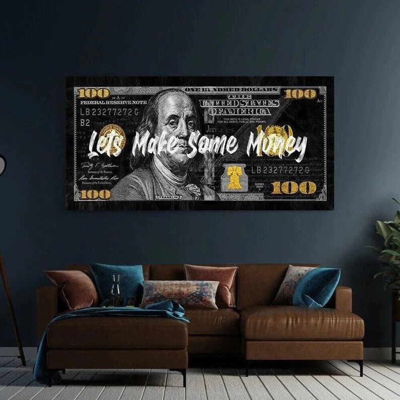 Money-making Mindset: 'let's Make Some Money' Inspirational Canvas Art ...