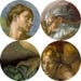 Sistine Chapel Ceiling Fresco Michelangelo's Creation of Adam Canvas ...