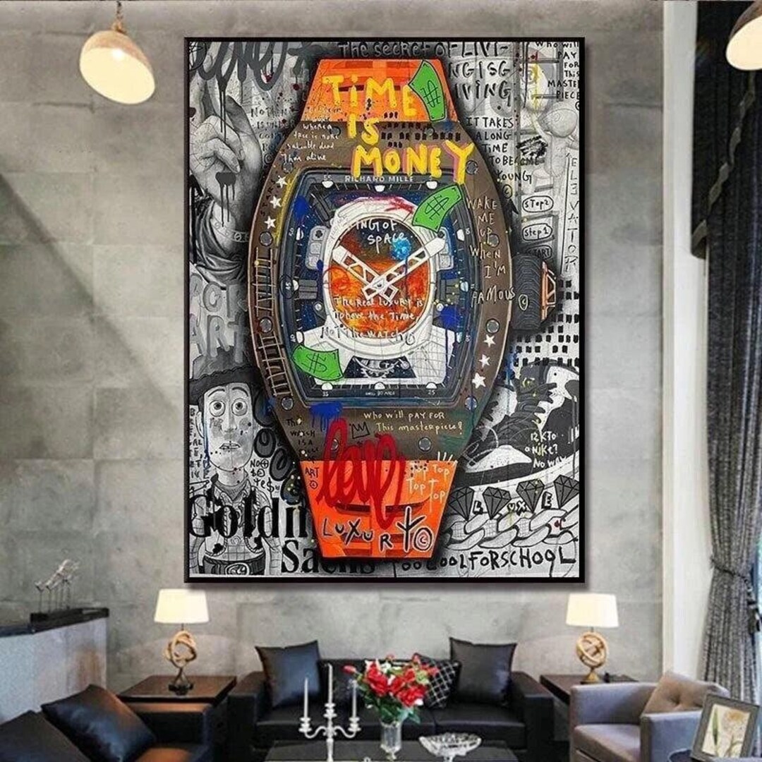 Time is Money Watch Pop Art Canvas Print A Stylish and Inspirational ...