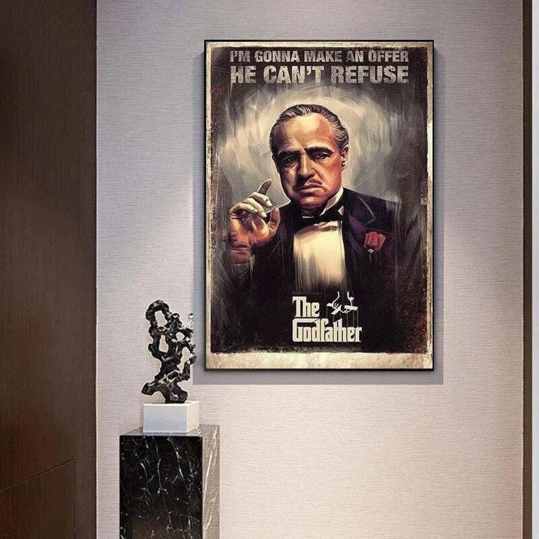 Retro Movie the Godfather Canvas Painting A Stylish and Eye-catching ...