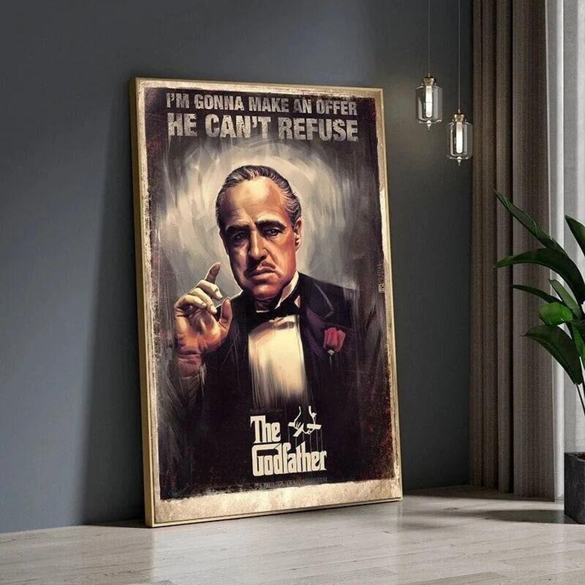 Retro Movie the Godfather Canvas Painting A Stylish and Eye-catching ...