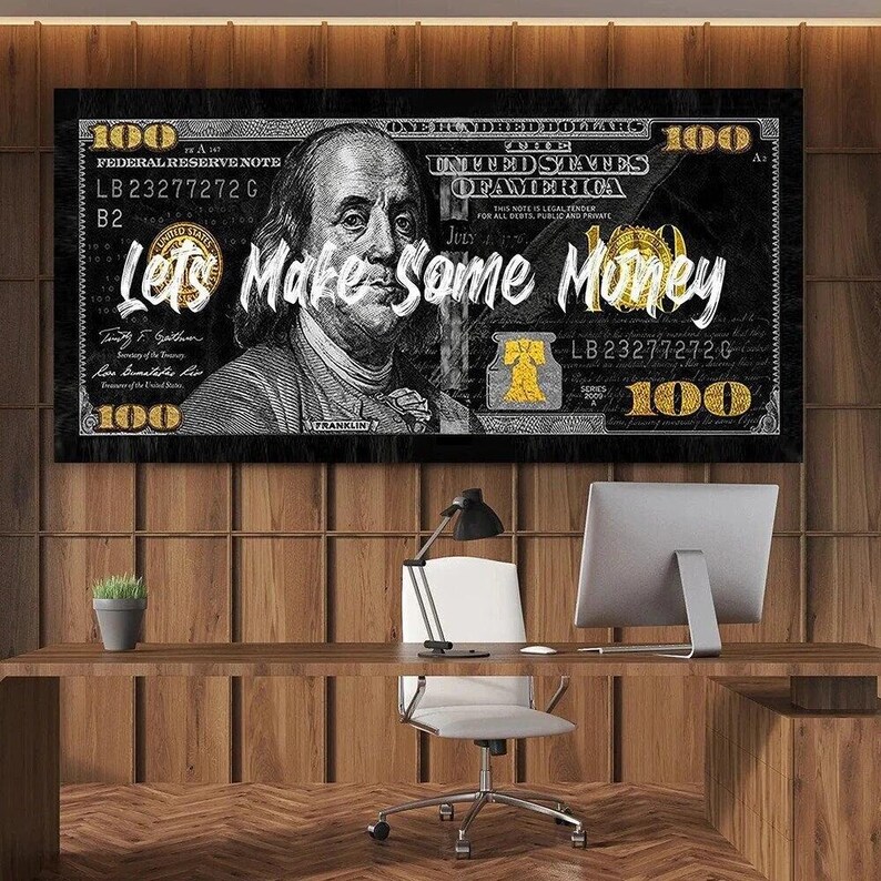 Money-making Mindset: 'let's Make Some Money' Inspirational Canvas Art ...