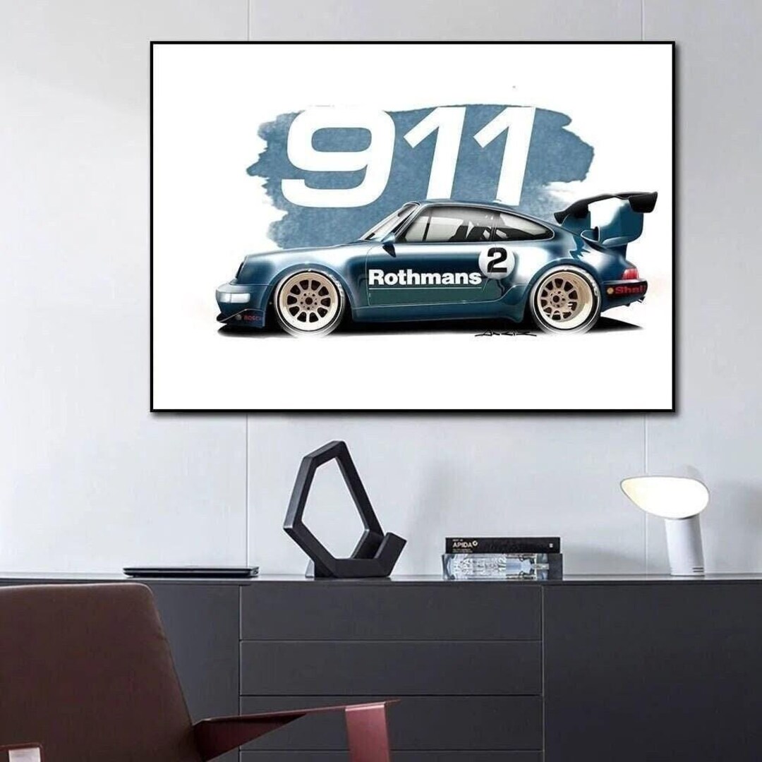 Rothmans Porsche 911: A Timeless Classic Automobile Canvas Painting ...