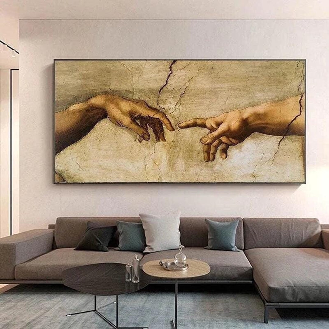 Michelangelo's 'the Creation of Adam' Famous Painting Reproduction ...