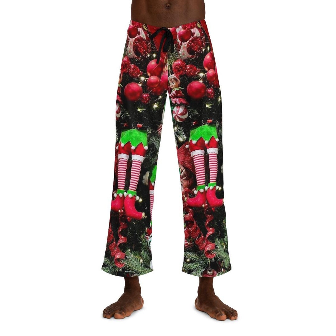 Men's Green or Red Christmas Pajama Pants AOP - Etsy