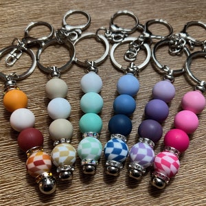 Silicone Bar Keychain | Checkered Pattern | Multiple Colors - Etsy