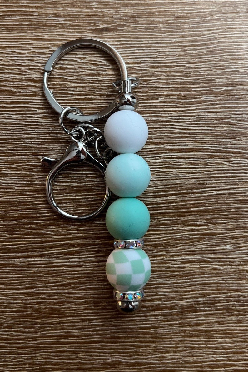 Silicone Bar Keychain | Checkered Pattern | Multiple Colors - Etsy