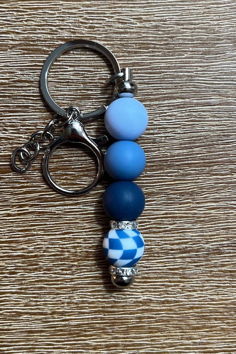 Silicone Bar Keychain | Checkered Pattern | Multiple Colors - Etsy